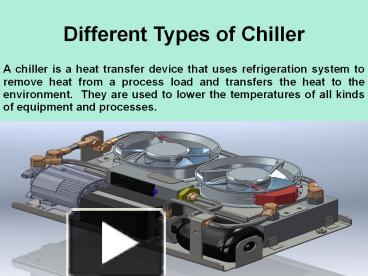 Different Types of Chiller presentation | free to download