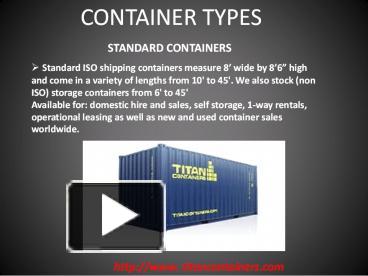 Container Types presentation | free to download