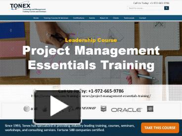 Project Management Essentials Training presentation | free to download