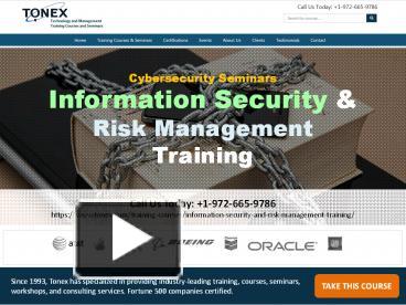 Information Security and Risk Management Training presentation | free ...