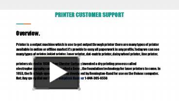 Printer Helpdesk Number presentation | free to download