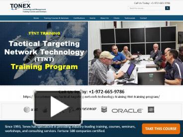 TTNT Training Program presentation | free to download