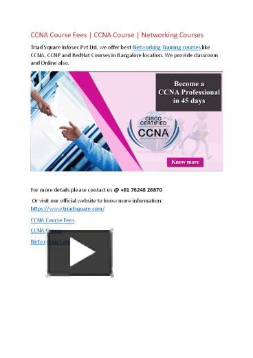 PPT – CCNA Course Fees | CCNA Course | Networking Courses PowerPoint ...
