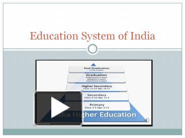 Education system of India presentation | free to download