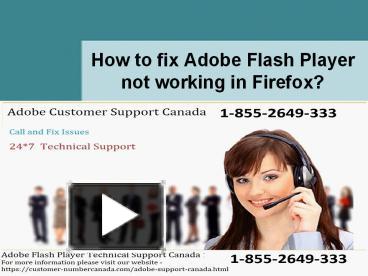 How to fix Adobe Flash Player not working in Firefox? presentation ...