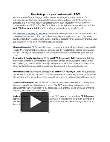 PPT – How to improve your Business with PPC? PowerPoint presentation ...