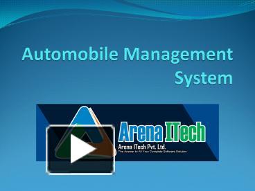 Automobile Management Software presentation | free to download