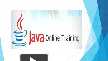 Java Online Training presentation | free to download