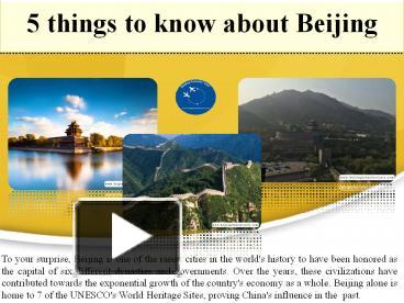 5 things to know about Beijing presentation | free to download