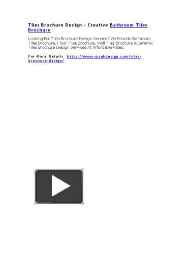 PPT – Tiles Brochure Design - Creative Bathroom Tiles Brochure (2 ...