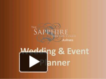 The Sapphire Function Centre presentation | free to download
