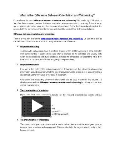 What is the Difference Between Orientation and Onboarding? presentation ...
