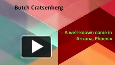 Butch Cratsenberg presentation | free to download