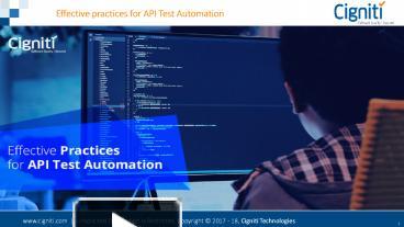 PPT – Effective practices for API Test Automation PowerPoint ...