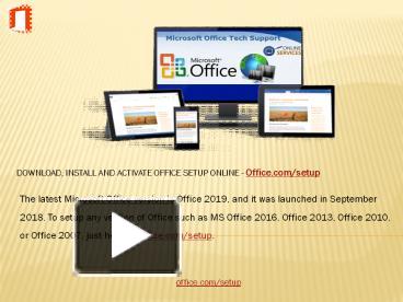 How to Redeem the MS Office Setup Key? presentation | free to download