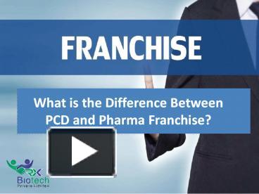 What is the Difference Between PCD and Pharma Franchise? presentation ...