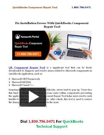 Fix Installation Errors With QuickBooks Component Repair Tool ...
