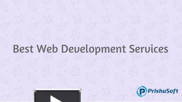 PPT – Web Development Services PowerPoint presentation | free to ...