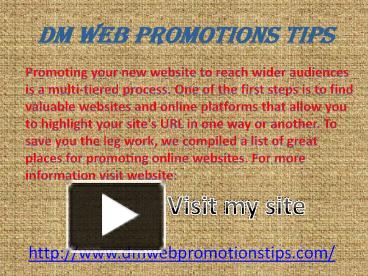 PPT – DM Web Promotions Tips PowerPoint presentation | free to download ...