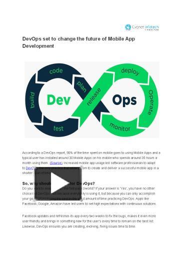 PPT – DevOps set to change the future of Mobile App Development ...