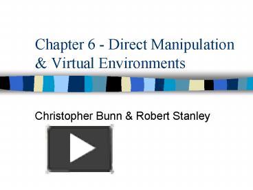 PPT – Chapter 6 Direct Manipulation PowerPoint presentation | free to ...