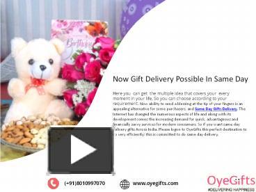 Now Gift Delivery Possible In Same Day presentation | free to download