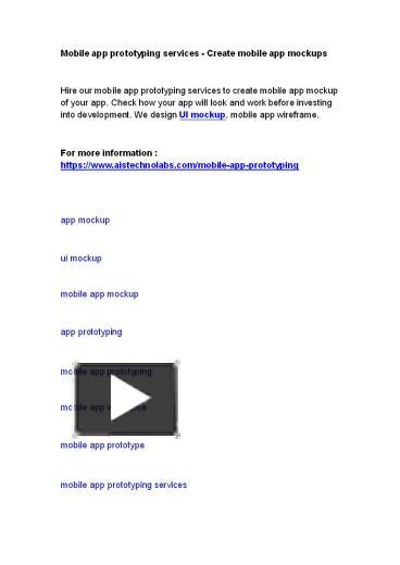 PPT – Mobile app prototyping services - Create mobile app UI Mockups ...