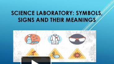 Laboratory safety signs, symbols & their meanings presentation | free ...