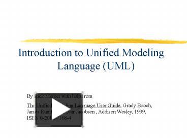 PPT – Intro to UML PowerPoint presentation | free to view - id: 8c310-ZDc1Z