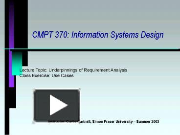 PPT – CMPT 370: Information Systems Design PowerPoint presentation ...