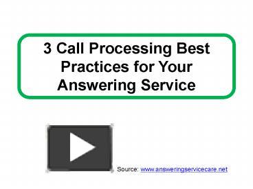PPT – 3 Call Processing Best Practices for Your Answering Service ...