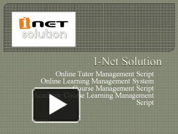 PPT – Course Management Script - Academy Course Learning Management ...
