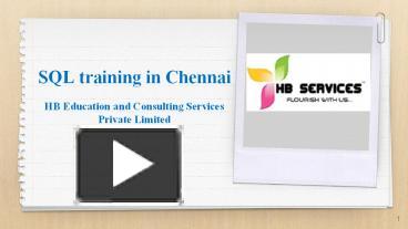 PPT – SQL Training in Chennai PowerPoint presentation | free to ...