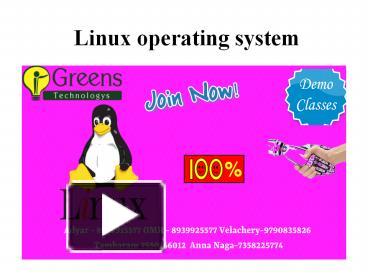 Linux operating system presentation | free to download