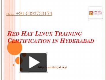 PPT – RedHat Linux Training Certification in Hyderabad PowerPoint ...