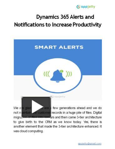 Dynamics 365 Alerts and Notifications to Increase Productivity ...
