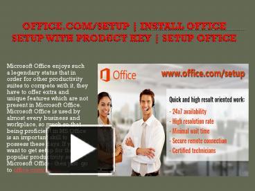 PPT – office.com/setup - Download, Install and Activate Microsoft ...