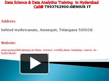 PPT – Data Science Training in Hyderabad (1) PowerPoint presentation ...