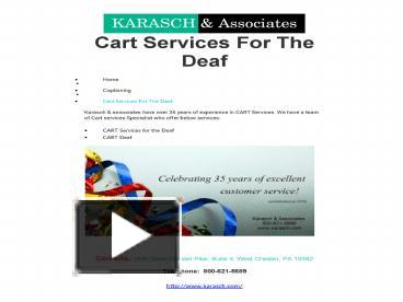 PPT – CART Deaf PowerPoint presentation | free to download - id: 8c5632 ...