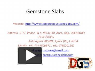 PPT – Gemstone Slabs PowerPoint presentation | free to download - id ...