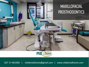 Maxillofacial Prosthodontics presentation | free to download