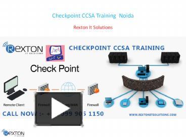 Checkpoint CCSA Training Noida presentation | free to download