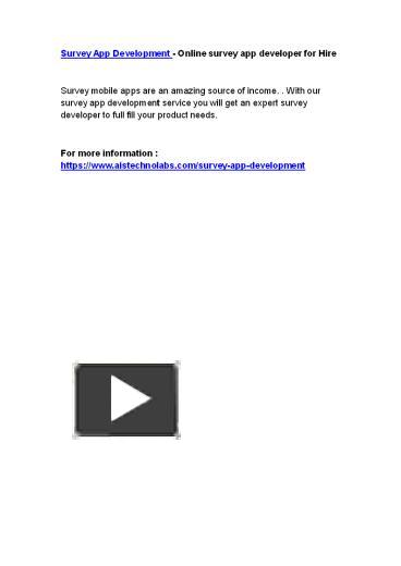 PPT – Survey App Development - Online survey app developer for Hire ...
