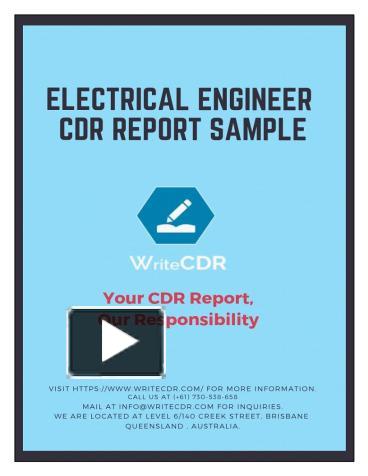 PPT – ELECTRICAL ENGINEER CDR REPORT SAMPLE | WriteCDR PowerPoint ...