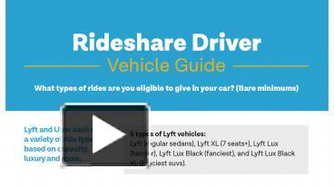 PPT – Rideshare Driver Vehicle Guide PowerPoint presentation | free to ...