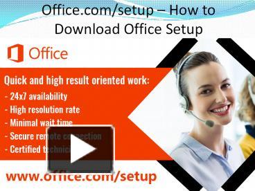 PPT – office.com/setup - Install Office Setup PowerPoint presentation ...