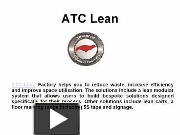 ATC Lean offers Supermarket Lean Manufacturing in Ireland presentation ...