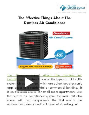 PPT – The Effective Things About The Ductless Air Conditioner ...