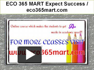 PPT – ECO 365 MART Expect Success / eco365mart.com PowerPoint ...
