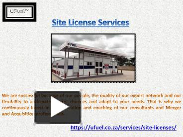 PPT – SITE LICENSE APPLICATIONS & SERVICES PowerPoint presentation ...